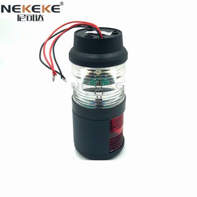 China 12V Marine LED Navigation Light Red Green White Three Color Boat Signal Light for sale