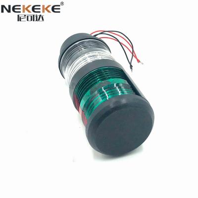 China 12V Marine LED Navigation Light Red Green White Three Color Boat Signal Light for sale
