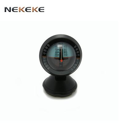 China Black Marine Compass Inclinometer Level Meter 3.4cm Dial 55mm Vehicle Tool for Slope Measurement for sale