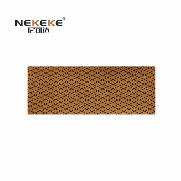 Quality EVA Marine Artificial Teak Decking Non Slip Mat 6mm Thick Diamond Pattern for sale
