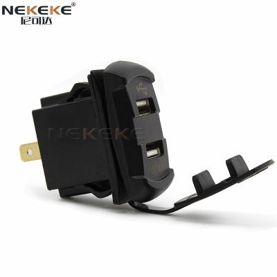 중국 방수 4.2A 듀얼 USB 전원 소켓 5V 전원 콘센트 LED 전압계 포함 판매용