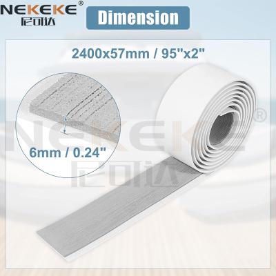 China Custom Size EVA Marine Decking Edge Strip Anti Slip Protection EVA Decking Strip for sale