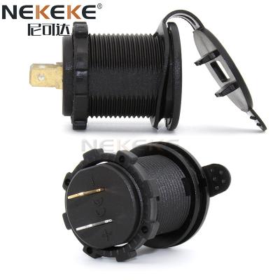 China 4.2A Dual USB Marine Power Socket With Red LED Digital Voltmeter for sale