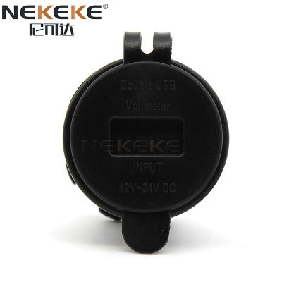 China 4.2A Dual USB Marine Power Socket With Red LED Digital Voltmeter for sale