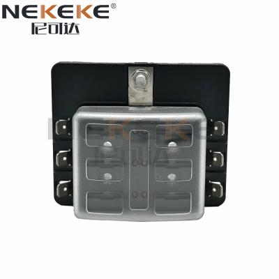 China Waterproof 6 Way Marine Fuse Box With Led Warning Indicator And PC Terminal for sale