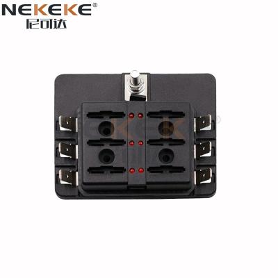 China Waterproof 6 Way Marine Fuse Box With Led Warning Indicator And PC Terminal for sale