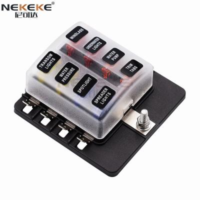 China Plastic Housing 6 Way Marine Fuse Box Vibration Resistant Design Boat Fuse Block for sale