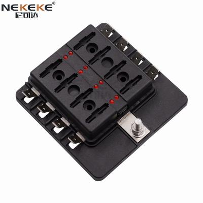 China Plastic Housing 6 Way Marine Fuse Box Vibration Resistant Design Boat Fuse Block for sale