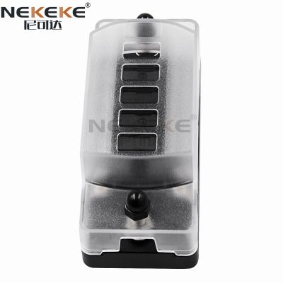 China Fire Resistant Six Way Waterproof Boat Fuse Box With Integrated Bus Bar for sale