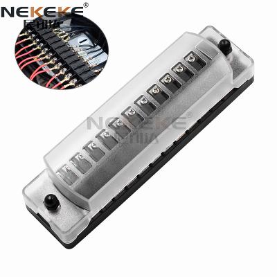 Cina Pannello portafusibili marino a 12 vie impermeabile a 12 Volt, resistente al calore, con barra di massa negativa in vendita