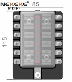 China Flame Retardant 12 Way Marine Fuse Box Waterproof Fuse Board With LED Indicator for sale