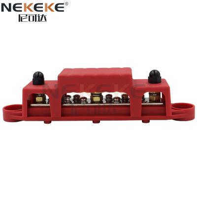 China M6 Screw Stud Marine Bus Bar PA66 Boat Wiring Terminal Block 250A 48V DC for sale