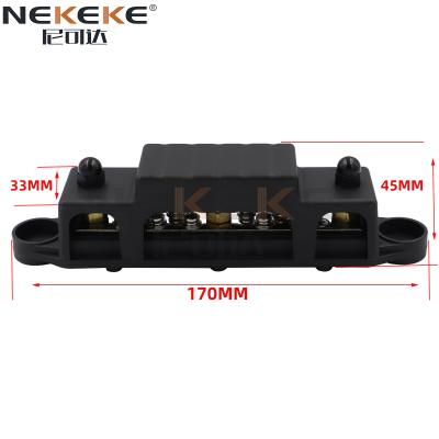 China M6 Screw Stud Marine Bus Bar PA66 Boat Wiring Terminal Block 250A 48V DC for sale