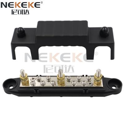 China M6 Screw Stud Marine Bus Bar PA66 Boat Wiring Terminal Block 250A 48V DC for sale