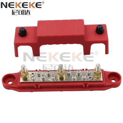 China M6 Screw Stud Marine Bus Bar PA66 Boat Wiring Terminal Block 250A 48V DC for sale