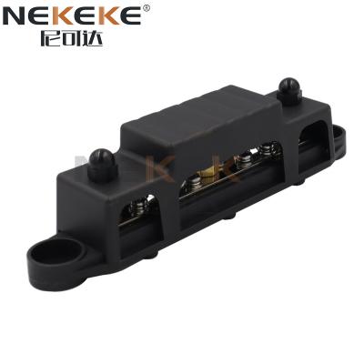 China M6 Screw Stud Marine Bus Bar PA66 Boat Wiring Terminal Block 250A 48V DC for sale