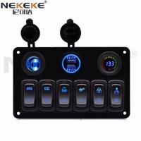 Quality IP65 Rating 12V 24V Marine Switch Panel With Dual USB Car Charger And Color for sale