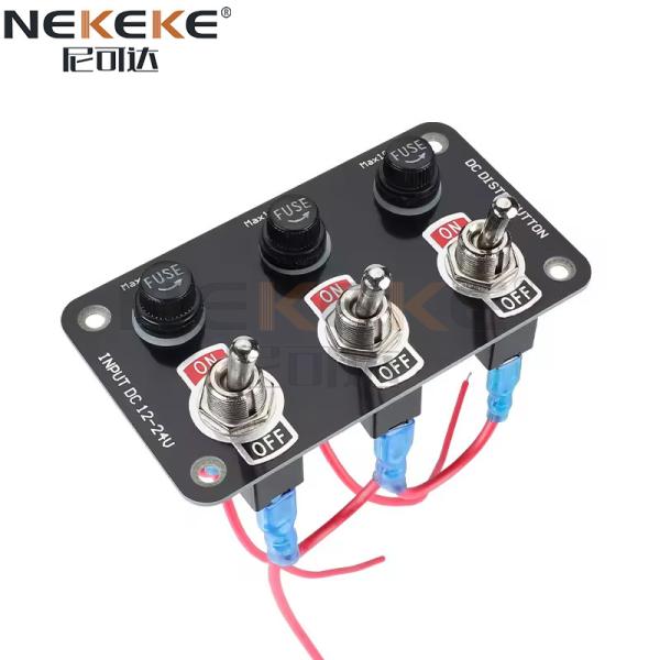 Quality Dustproof 12V 24V Waterproof Switch Box , Boat Toggle Switch Panel With 10A Fuse for sale