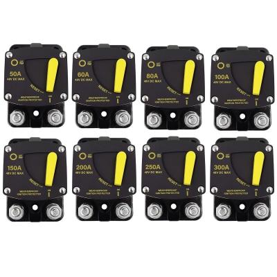 China 12-48VDC 30-300 Amp Marine Circuit Breaker With Reset Fuse IP67 Waterproof for sale