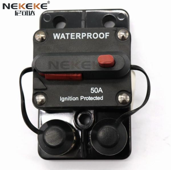 Quality 50A 250A 12V 48V DC Plastic Marine Circuit Breaker Manual Reset IP67 Waterproof for sale