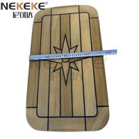 China Rectangular Marine Teak Table Top with Star Inlay - 16mm Thickness, 370x600mm to 650x1500mm Sizes for sale