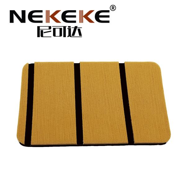 Quality Golden Black Striped EVA Boat Deck Matts , Straight Groove Non Slip Mats For Boats for sale