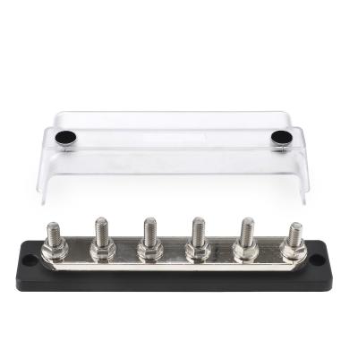 China 48V 600A High-Current Busbar with 6 Studs for Solar RV Marine and Automotive Power Distribution for sale