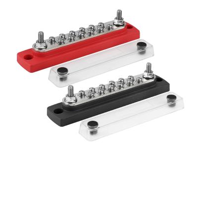 China 48V DC 600A Marine Bus Bar with 12 M4 Screws Dual Insulated PA66 Nylon Base for High-Current Power Distribution for sale