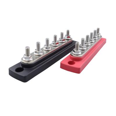 중국 6 스터드 300V DC 178*38*53mm 해양 버스 바 전원 분배 블록, 3/8 포스트 (M10) 터미널 포함 판매용