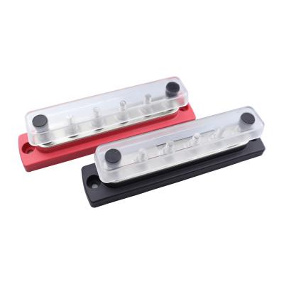 중국 6 스터드 300V DC 178*38*53mm 해양 버스 바 전원 분배 블록, 3/8 포스트 (M10) 터미널 포함 판매용