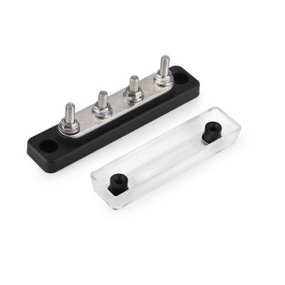 중국 4구 100A 블랙 버스 바 전원 분배 블록 (RV, 해양, 태양광 응용 분야용) 판매용