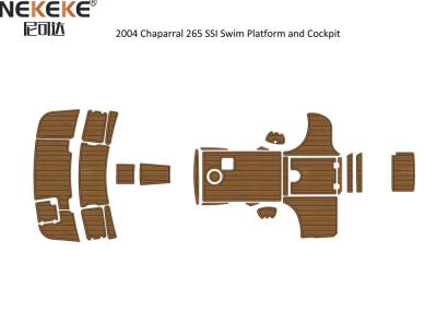 China Marine EVA Flooring for 2004 Chaparral 265 SSI Self Adhesive Faux Teak Boat Deck Mat for sale
