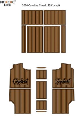 China Marine EVA Flooring for 2000 Carolina Classic 25 Self Adhesive Faux Teak Boat Deck Mat for sale