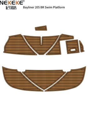 China Marine EVA Flooring for 2009 Bayliner 205 BR Self Adhesive Faux Teak Boat Deck Mat for sale