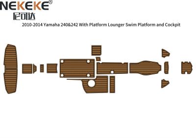 China Marine EVA Flooring for 2010-2014 Yamaha 240&242 Self Adhesive Faux Teak Boat Deck Mat for sale