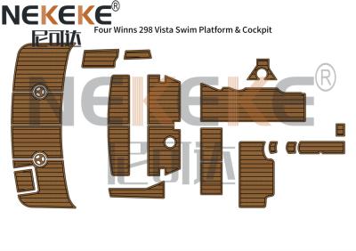 China Marine EVA Flooring for 2000 Four Winns 298 Vista Self Adhesive Faux Teak Boat Deck Mat for sale