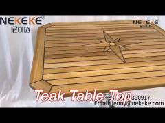 natural look rectangular teak marine table tops with compass rose oem odm