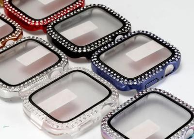 Cina 2 in 1 ha temperato il caso di vetro della protezione dell'orologio di Bling del protettore dello schermo dell'orologio in vendita