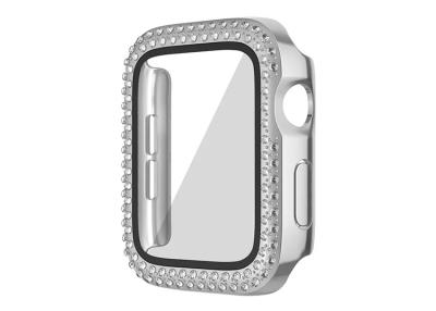 Cina 2 in 1 ha temperato il caso di vetro della protezione dell'orologio di Bling del protettore dello schermo dell'orologio in vendita