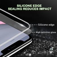 China Luminous Glowing Tempered Glass Screen Protector For Iphone 12 Fluorescent Frame for sale