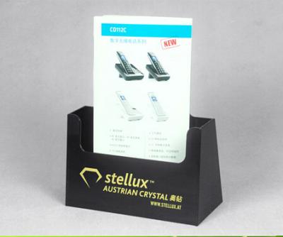 China Customized black acrylic brochure holder for sale