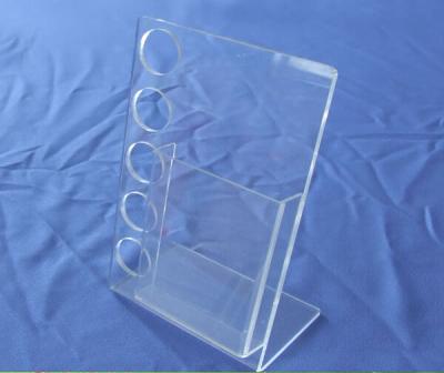 China customize L shape clear acrylic brochure holder for sale