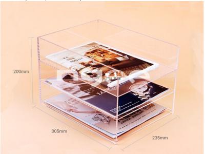 China Customized clear acrylic magazine organizer for sale