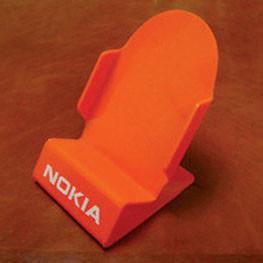China customized acrylic mobile phone display holder with screen-printing logo for sale