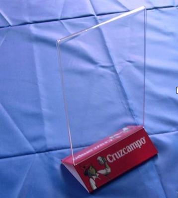 China Customized Tabletop acrylic menu display holder with logo printing for sale