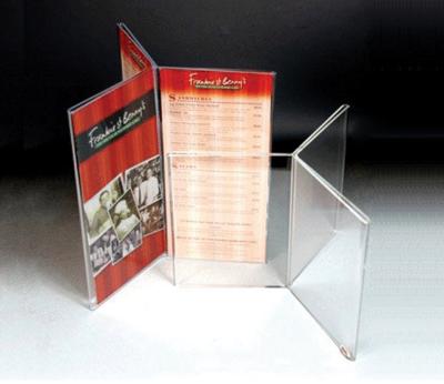 China 3 sides table stand acrylic menu holder for sale