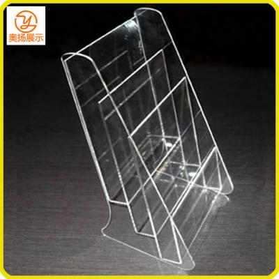 China 3 tiers A5 size clear acrylic brochure holder for sale