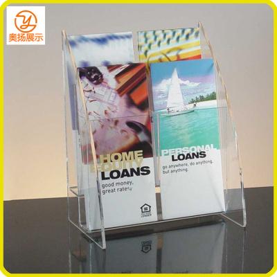 China custom A5 size clear acrylic brochure holder flyer holder for sale