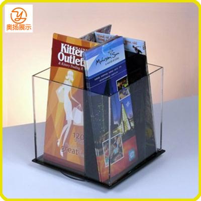 China custom 4 pokects acrylic brochure holder flyer holder for sale