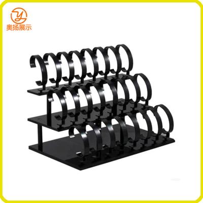 China Wholesale black 3 tiers Acrylic Watch Display stand tower for sale